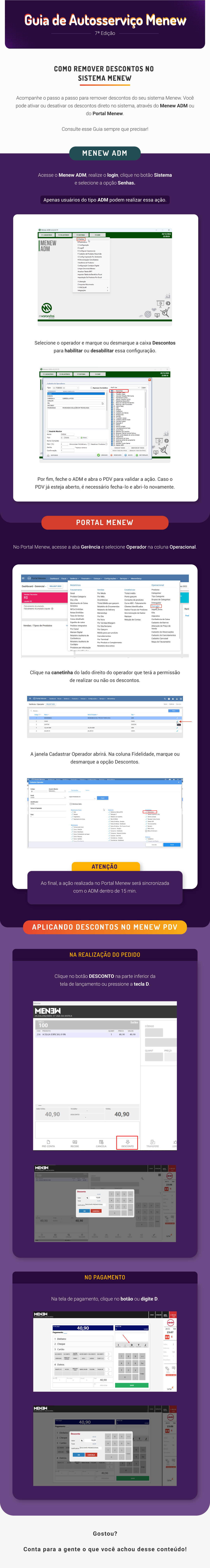 #7 Como remover descontos no sistema Menew - Food Service - Linx Share